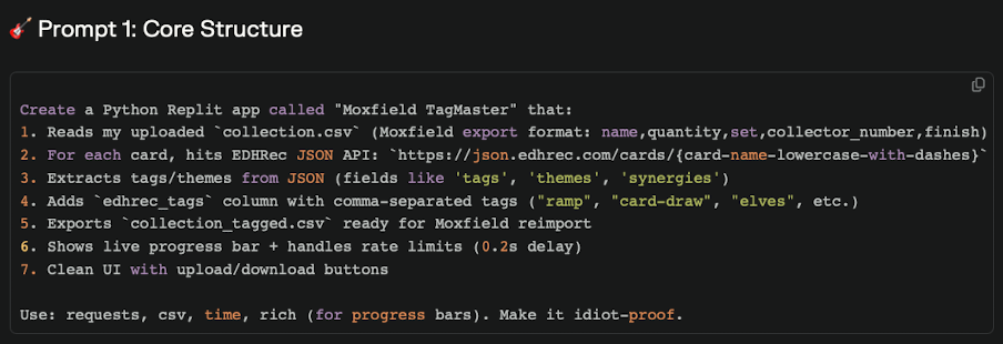 Building a Magic the Gathering Tagging System with Replit, Moxfield ...